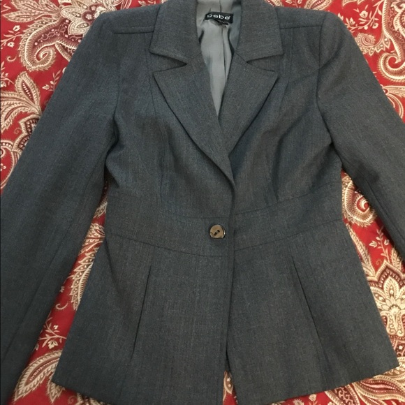 bebe | Jackets & Coats | Space Gray Bebe Blazer Jacket | Poshmark
